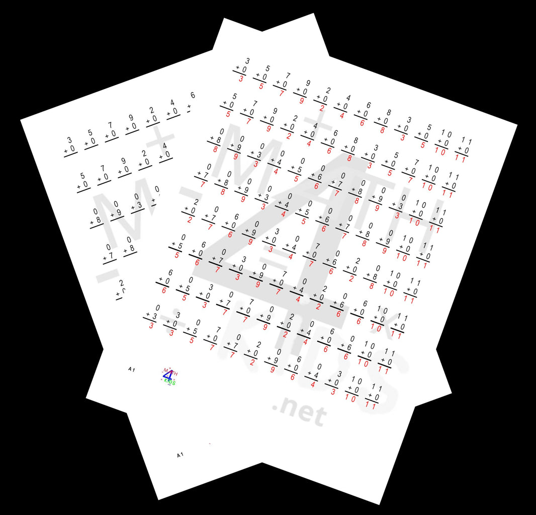 Printable Math Worksheets and Tools – Math4Kids.net