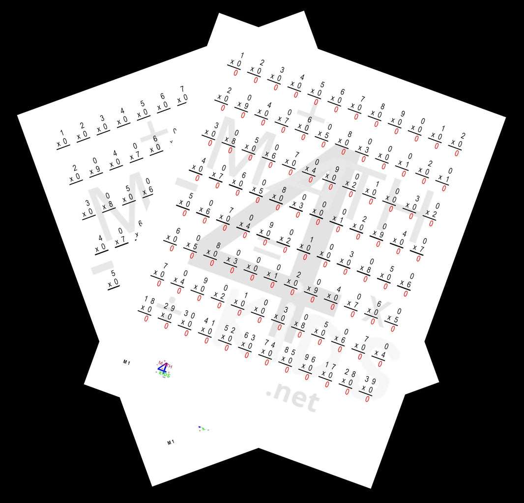 Printable Math Worksheets and Tools – Math4Kids.net